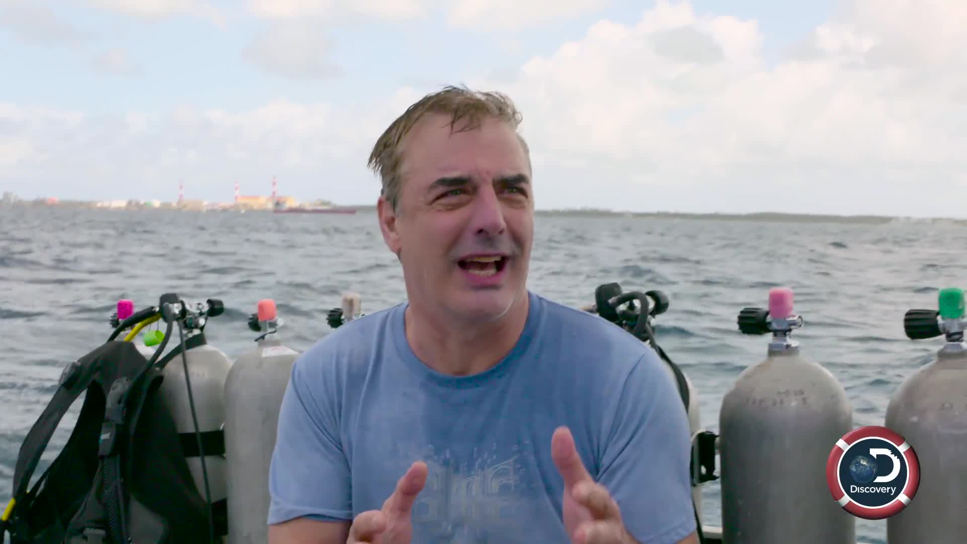 Watch Chris Noth Dives With Sharks | Vanity Fair