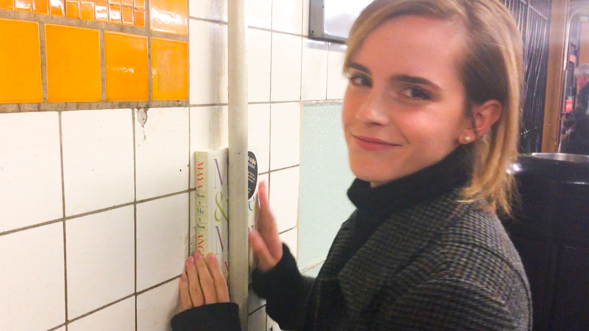 Watch Emma Watson Hides Books Around the New York City Subway | Derek ...