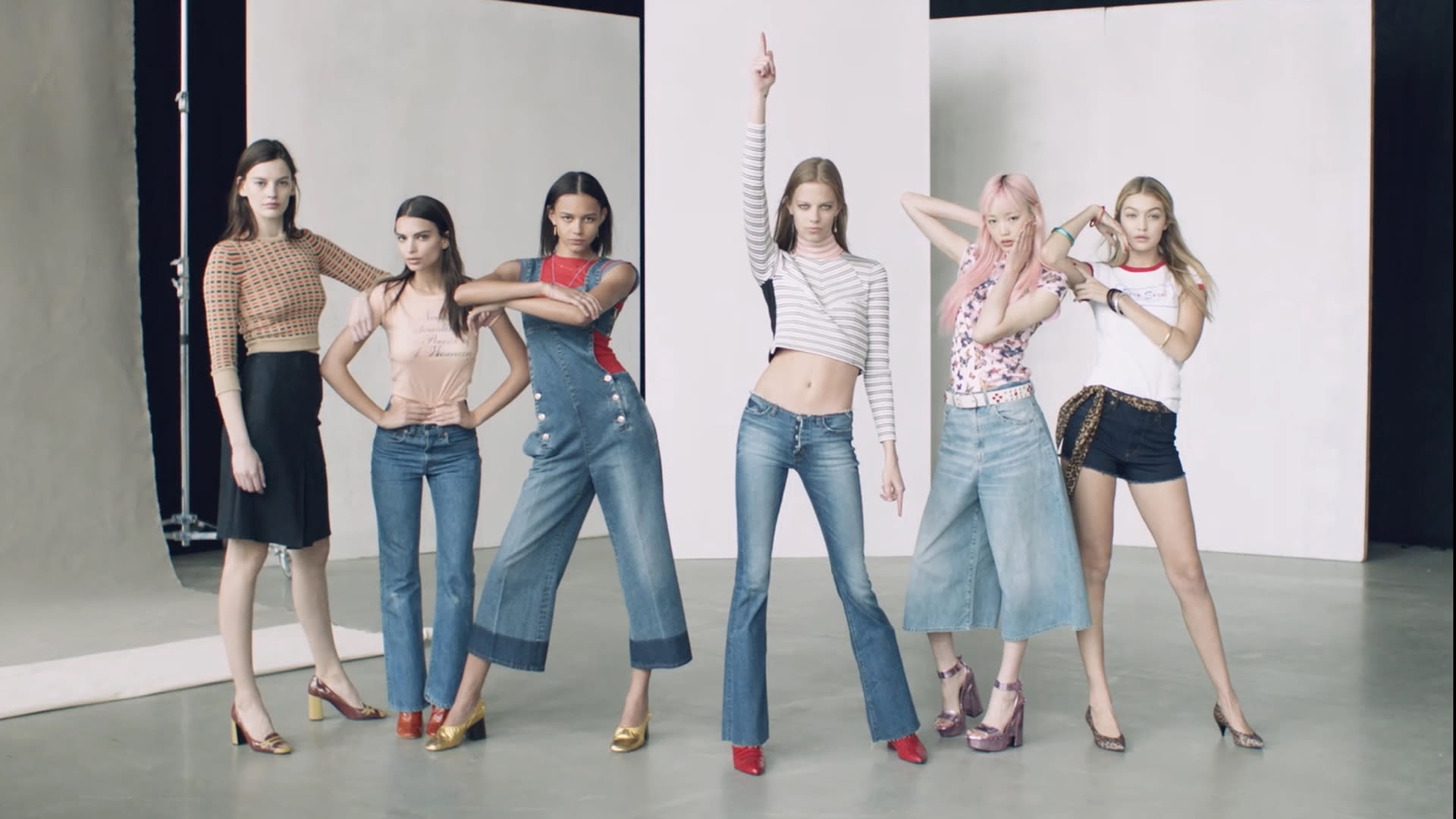 Watch 6 Models Make Moves in Spring’s Most Personal Denim | On Set with ...