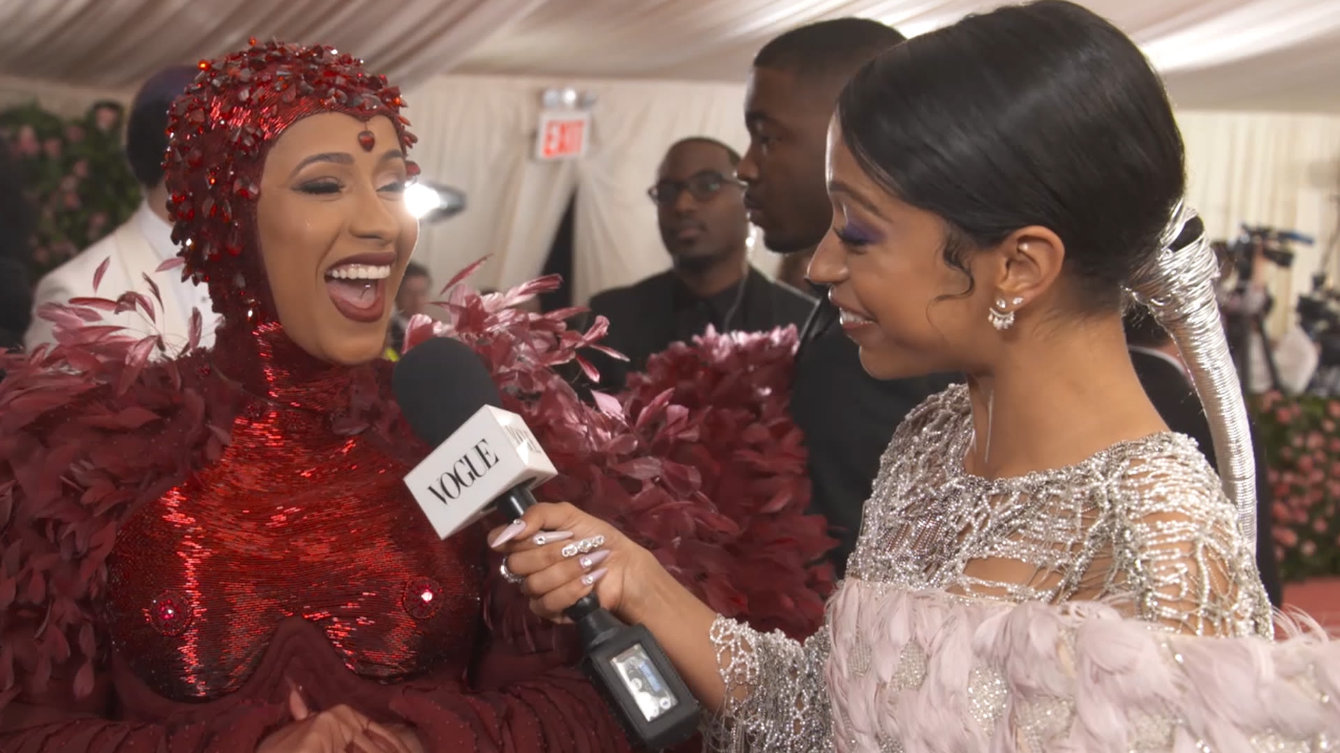 Watch Cardi B on Her Ruby Nipples and Feminism-Inspired Dress | Met ...