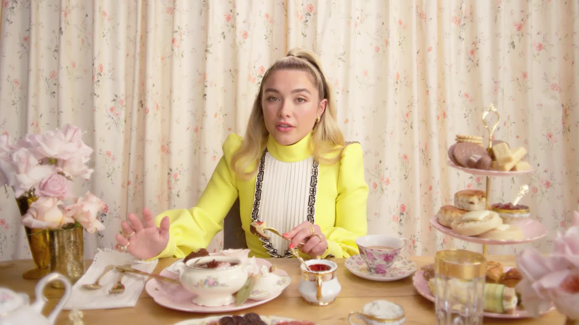 Watch Florence Pugh's Appetite for Life, and English Delicacies, Is ...
