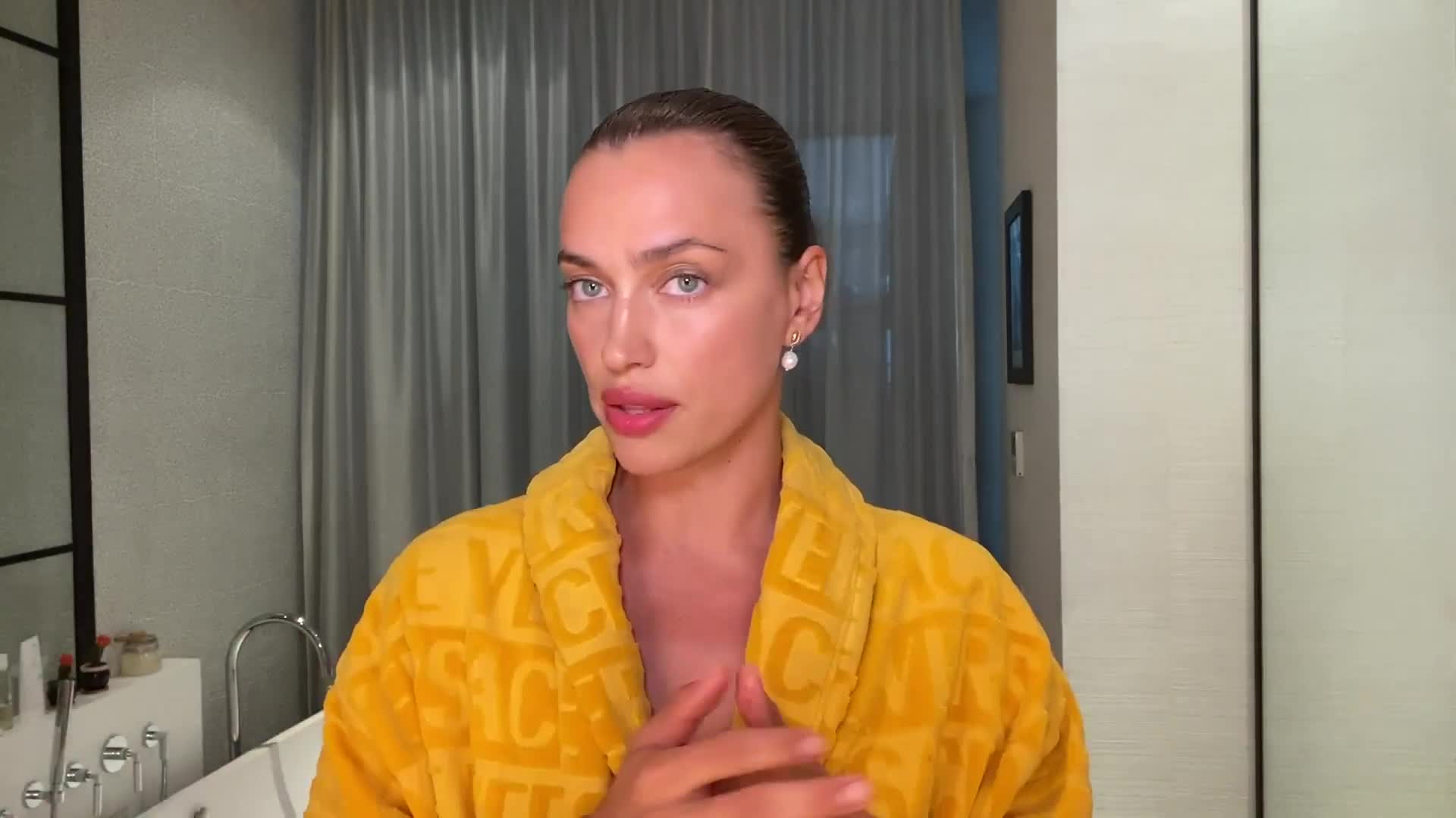 Watch Irina Shayk’s Guide to Fresh Skin, Full Brows, and a Killer Red Lip | Beauty Secrets | Vogue