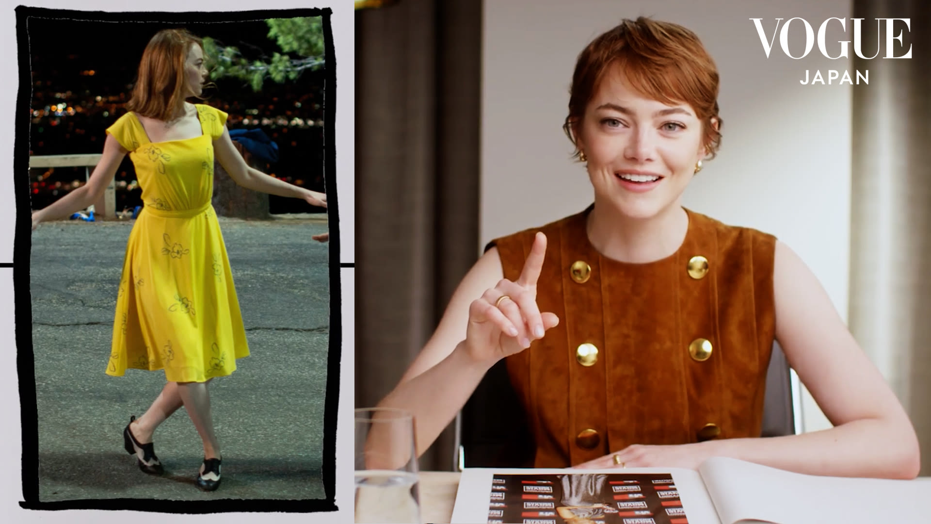 Watch エマ・ストーンが歴代のアイコニックな18ルックを振り返る。| Life In Looks | Vogue Japan