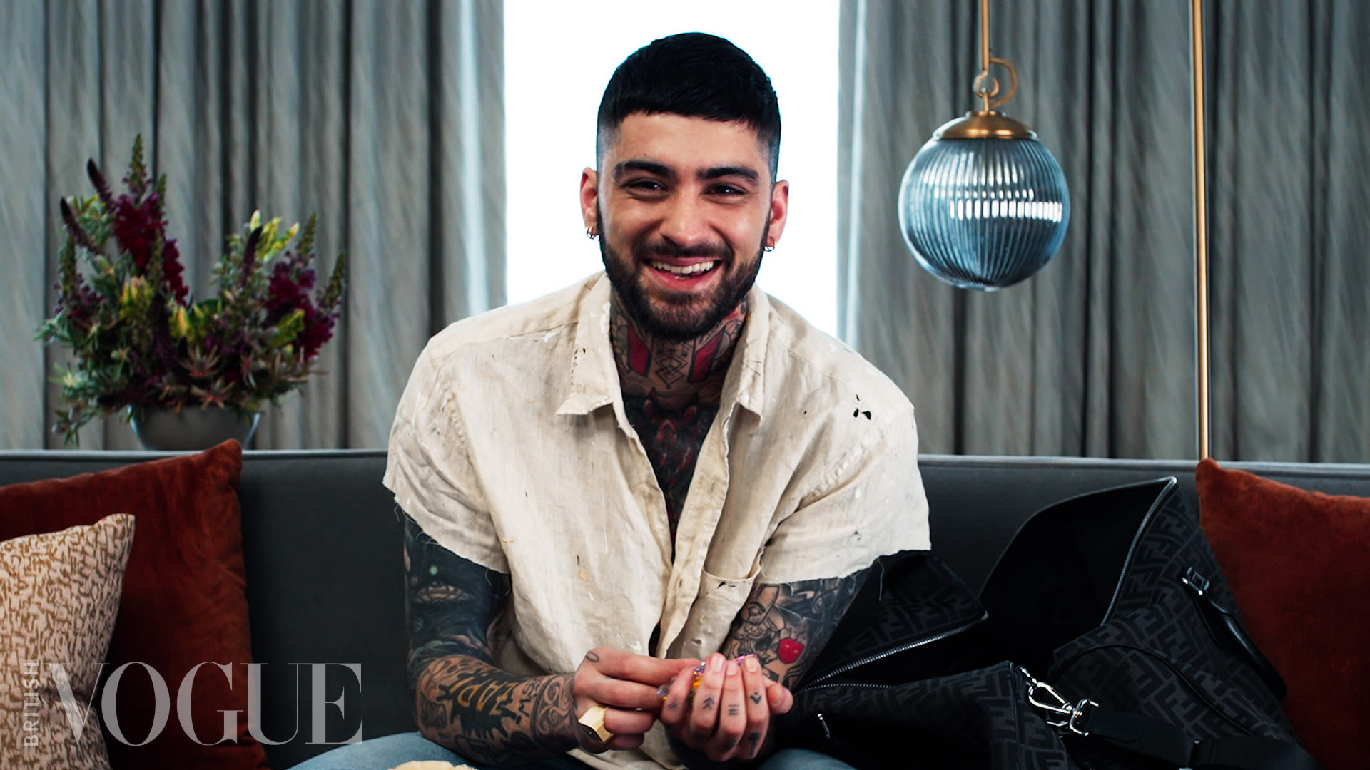 Watch Inside Zayn Malik’s Fendi Duffle Bag | In The Bag | British Vogue