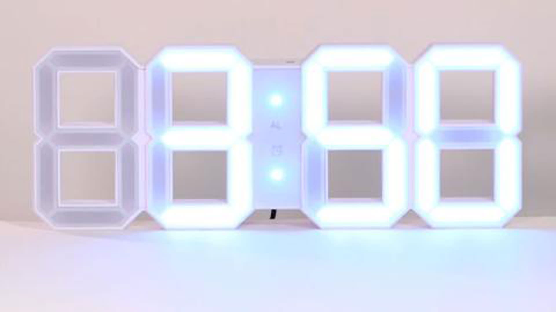 Watch Staff Picks: White & White Digital LED Clock | WIRED