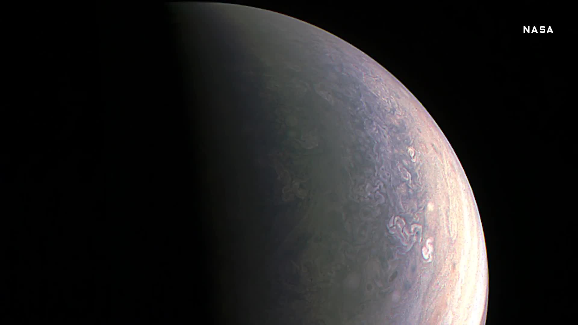 Watch Your First Look at Jupiter’s Gorgeous North Pole | WIRED