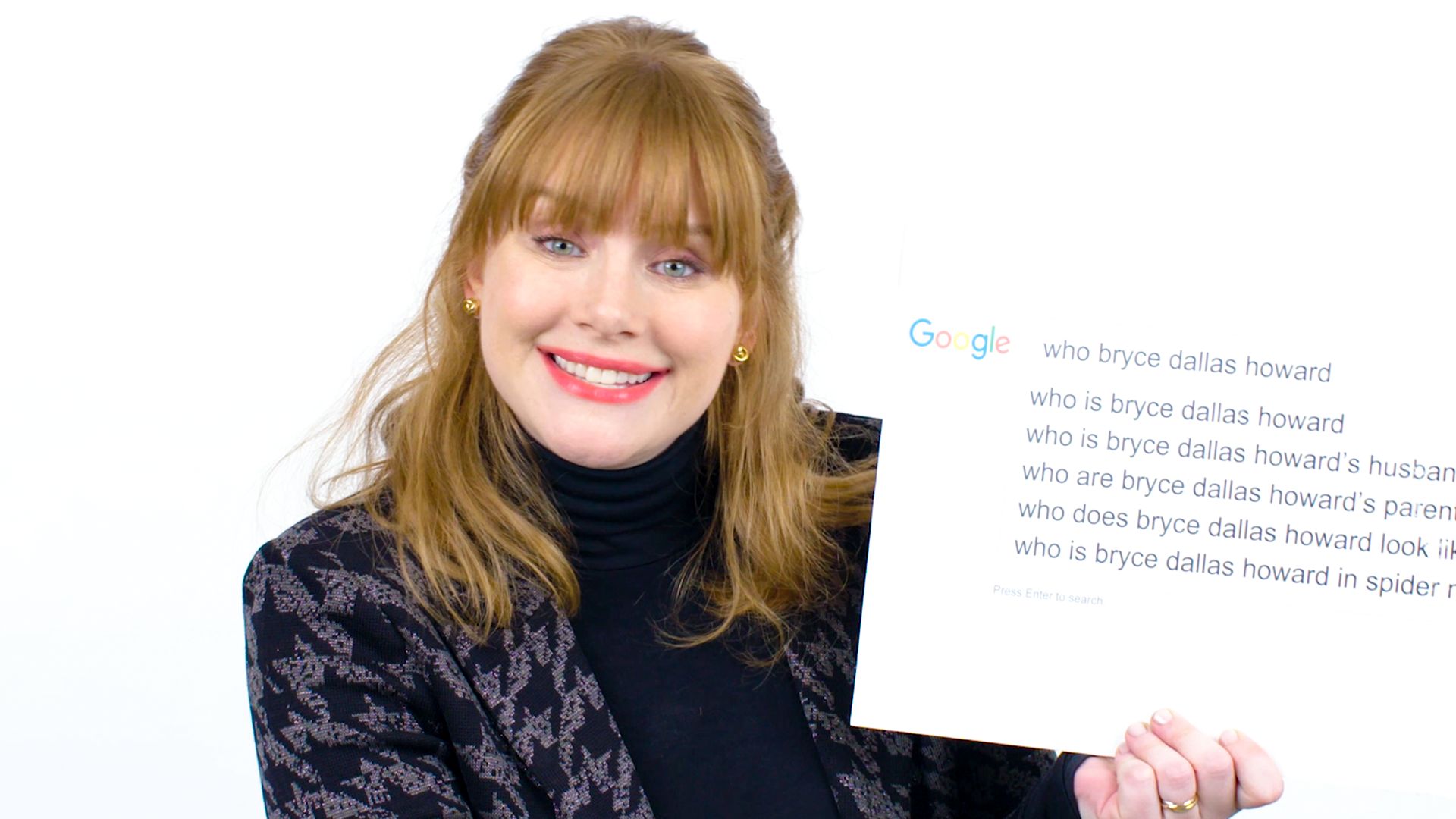 Watch Bryce Dallas Howard Answers the Web's Most Searched Questions ...