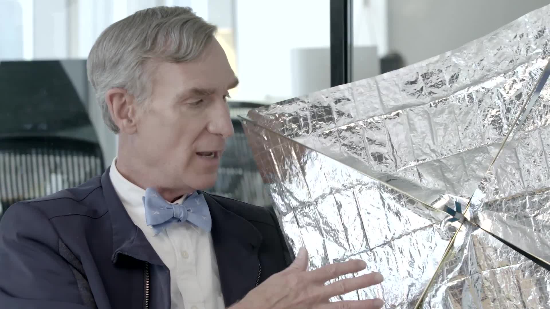 Watch Bill Nye Explains the Science Behind Solar Sailing | Currents | WIRED