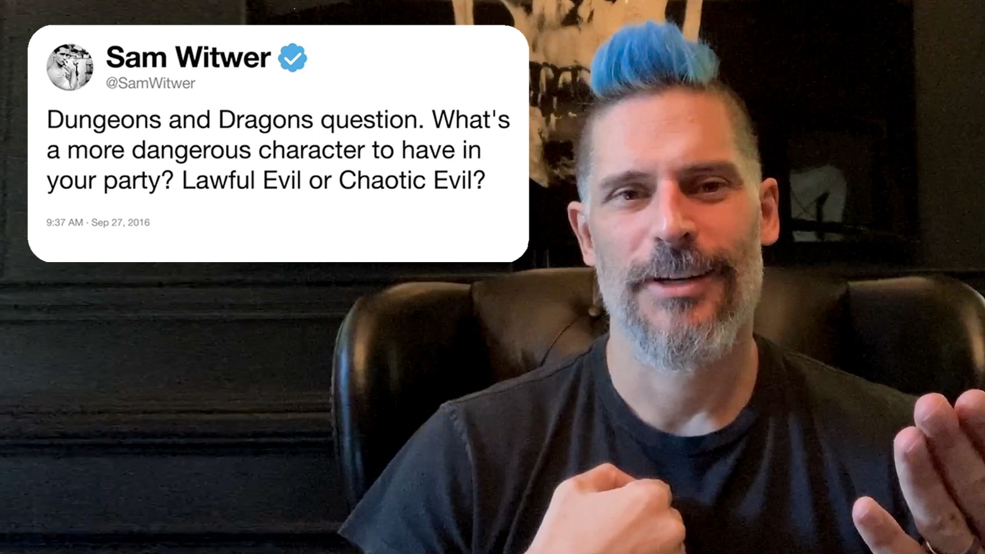 Watch Joe Manganiello Answers Dungeons & Dragons Questions From Twitter ...