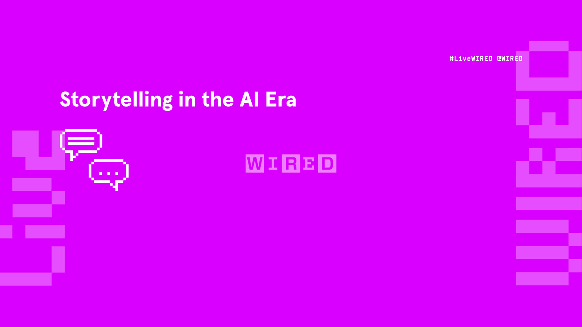 Watch Storytelling in the AI Era | WIRED