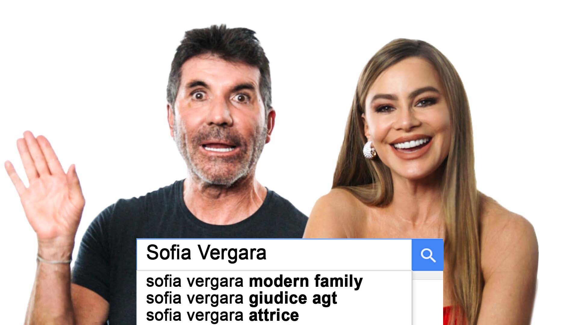 Watch Sofia Vergara e Simon Cowell rispondono alle domande del web | Autocomplete Interview ...